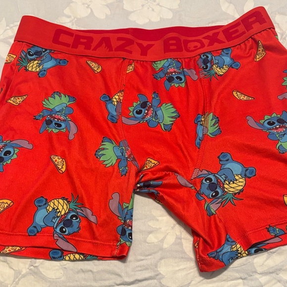 Disney | Underwear & Socks | Disney Red Stitch Mens Crazy Boxer Shorts ...